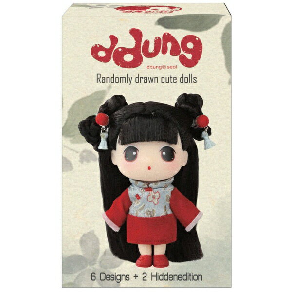 韓国で人気のファッションドール「ddung（デューン）」より、チャイナ服を纏ったオシャレなドールがブラインドボックスに登場！全8種の中からランダムで該当のキャラクターが入っております。手のひらサイズの全高、約100mm。付属のディスプレイス...