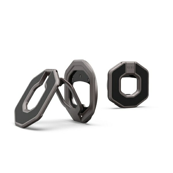 UAG製 Monarch Mag2 Dual Magnetic Ring Stand 対応機種：Magsafe対応機種 ・デバイスを金属面へ磁気吸着可能 ・強力なMagSafe 対応マグネットでしっかりと固定 ・角度調整可能なキックスタンド...