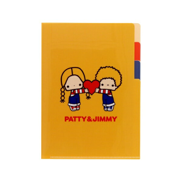 かわいいクリアファイルですクリアファイルA53P レトロ SC4用途別に収納できる、3ポケットのファイルです。■柄：レトロサンリオ　第4弾■デザイン：パティ＆ジミー■内容：1ケ■パッケージ：なし■サイズ：160mm×220mm×1mm■材質：PP