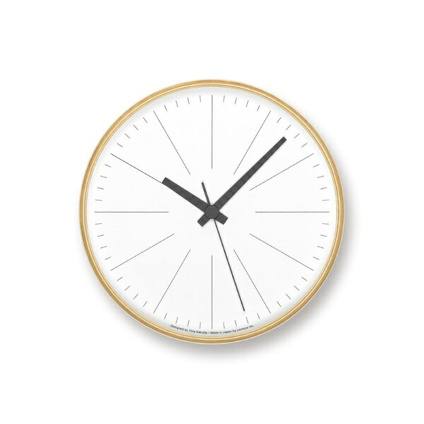 レムノスの複数の時計で使われてきた、タンバリンのフレームと同様の円環状のプライウッドを使用した時計です。「ラインの時計」は、時と分を示す指標の線を長くして、その数字と同等の存在感をもたせることを意図しました。全体のバランスやディテールが、見...
