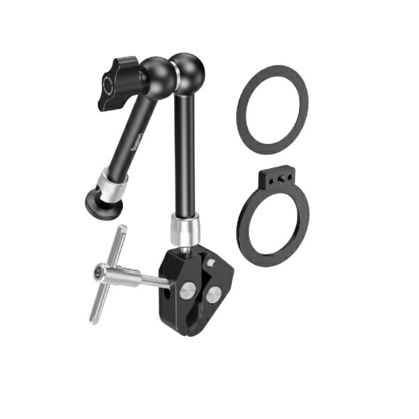 SmallRig アタッチャブルマジックアーム（カニ型クランプ付き）キット5604は、カニ型クランプ付きの一体型マジックアーム、MagSafeマウント、そして金属製リングで構成されています。片方の端には1/4インチ-20ネジが付いており、M...