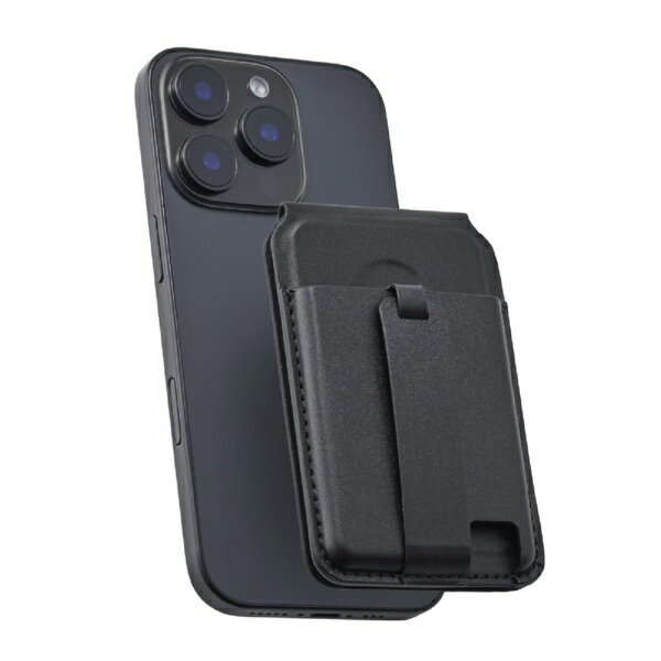 MagSafeで簡単に着脱できる、カードスタンドです。 スマートフォンを縦・横どちらにも置くことができ、さまざまなシーンでも快適に動画視聴ができます。 カードが内側に2枚、外側に1枚収納可能。内側は落下の心配がなく、外側はサッと取り出せる便...