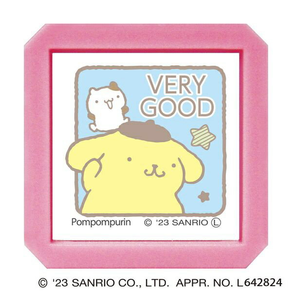 ホルダーはかわいらしいピンク！手帳やオフィス、学校で大活躍のメッセージ入りです。※約1,000捺印可能　補充インク無し