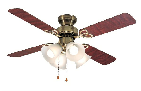 ●ACモーター●定格電圧：100V ●電球別売：口金E26/60Wまで ●ファン消費電力：26W ●材質：鉄(本体)、MDF(羽根) ●本体カラー：ブロンズ ●引掛けシーリング ●フレンジ径：内径130.5×高さ70mm ●商品サイズ：高さ...