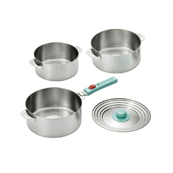 ●本体は食洗器可。●オール熱源対応。●商品サイズ（約）：ステンレス鍋16cm／215×165×鍋深さ78mm、ステンレス鍋18cm／235×185×鍋深さ83mm、ステンレス鍋20cm／255×203×鍋深さ88mm、着脱ハンドル／175×...