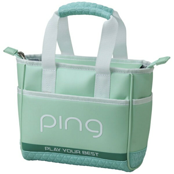 本格派ゴルファー向けスポーティーなクールシリーズのラウンドトート女性らしい丸みを帯びたコンパクトなサイズ感。マットPUとアクセントとなるニット切替でスポーティーな印象のデザイン。インナー素材に視認性の高いカラーを使用。アウターにZIP付きポ...