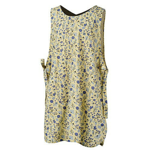 ・フラワーモチーフとリーフモチーフをバランス良く散りばめたデザイン。・サイドをリボンで結ぶデザインです。・縦のラインが体型をカバーし、すっきりエレガントに見せてくれます。・前後どちらでも着用いただけます。●素材 : 綿100%●保証期間 :...