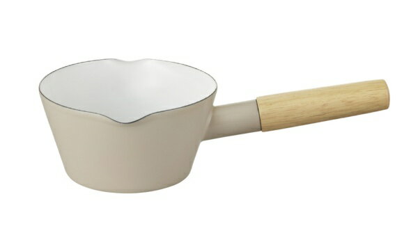 ■注ぎ口が付いているので、ミルクやスープをこぼさずに注げます。ハンドルは手になじみやすく、熱くなりにくい天然木を使用。■表面がガラス質のためにおいや汚れがつきにくく、お手入れも簡単。■ガス火でもIH調理器でも効率よく加熱できるので、毎日のキ...