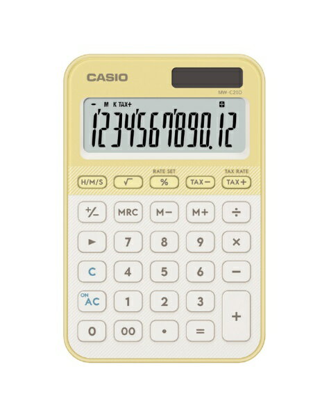 ◆電卓に、選ぶ楽しさと自分らしさを。 計算するための道具から、個性を映す文房具のようなパーソナルなアイテムへ。 鮮やかなカラーが、毎日の計算をわくわくするひとときに。 卓上でも手持ちでも活躍するミニジャストタイプ。