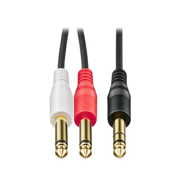 音質と使いやすさを両立したオーディオケーブル ■φ6.3mmモノラル標準プラグ×2‐φ6.3mmステレオ標準プラグ■音質重視のOFC（高純度無酸素銅）を採用■接触抵抗が少なく、経年劣化に強い金メッキプラグ■柔らかく取り回しやすい PVC シ...
