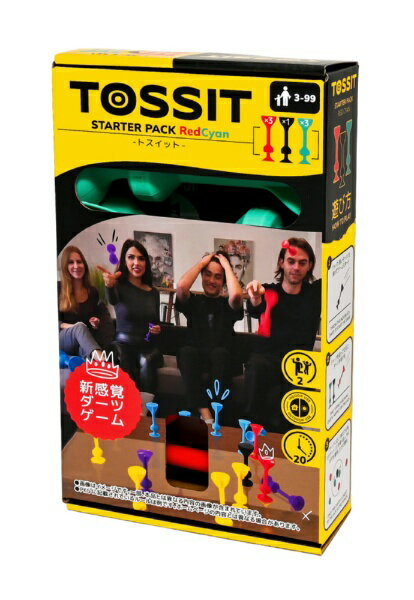 新感覚ダーツゲームTOSSIT（トスイット）がついに発売！TOSSITはなめらかな面ならどこでもくっつく100％シリコン製の安心安全なおもちゃです。場所を選ばず好きなところでプレイ可能。黒のダーツの一番近くに投げることができればポイント獲得...