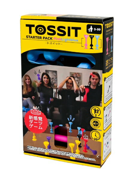 新感覚ダーツゲームTOSSIT（トスイット）がついに発売！TOSSITはなめらかな面ならどこでもくっつく100％シリコン製の安心安全なおもちゃです。場所を選ばず好きなところでプレイ可能。黒のダーツの一番近くに投げることができればポイント獲得...