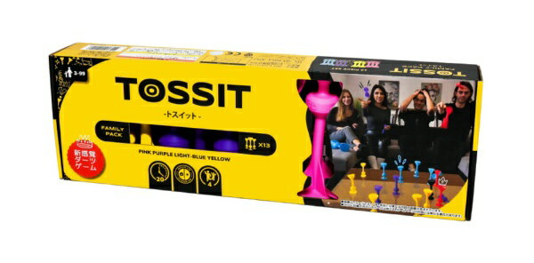 新感覚ダーツゲームTOSSIT（トスイット）がついに発売！TOSSITはなめらかな面ならどこでもくっつく100％シリコン製の安心安全なおもちゃです。場所を選ばず好きなところでプレイ可能。黒のダーツの一番近くに投げることができればポイント獲得...