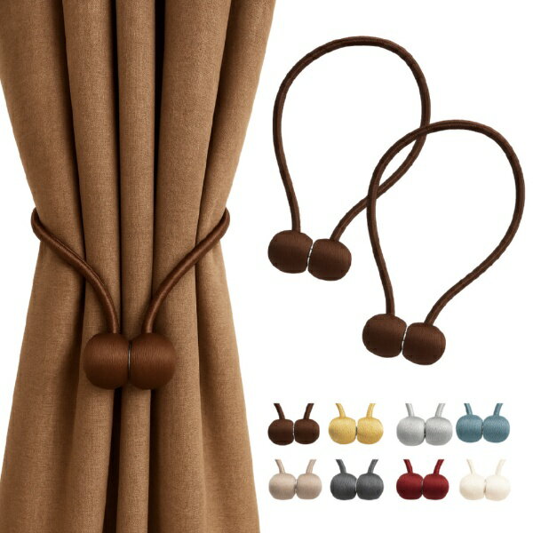 ◇ワンタッチで簡単装着。上質な佇まいを演出する”カーテンマグタッセル” ワンタッチ仕様でカーテンを片手でスマートにまとめることができる手軽さと、インテリアに高級感を添えるデザイン性を両立 ◇使い方様々。ホルダーとしても使用可能。 単にカーテ...