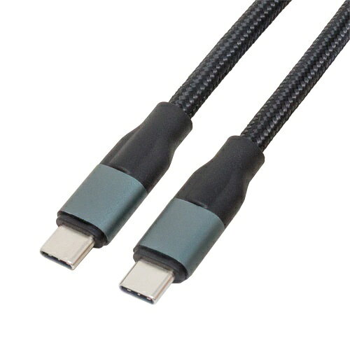 USB 10Gbps (USB 3.2 Gen 2)／PD 100W／DP Altモードに対応した、 メッシュタイプのType-Cケーブルです。「USB3.2Gen2 Type-Cケーブル PD100W メッシュ」■USB 10Gbps (...