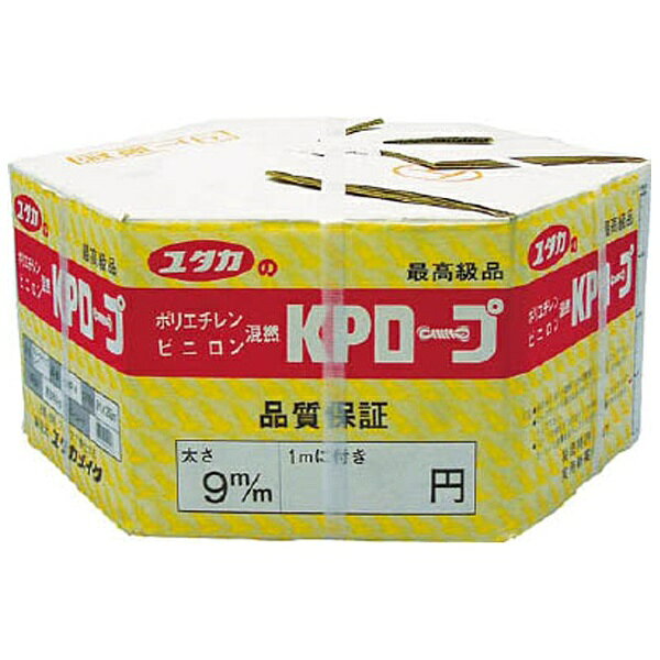 ■強力なポリエチレンの特性を生かし作業性をアップさせるためにエステル糸を混ぜ、軽量・強力・作業性が良いロープです。■緑の糸印が約1m間隔に入っています。■箱入りの為、ロープが汚れません。【用途】・荷役、各種結束など。【仕様】・色： 黄・線径...