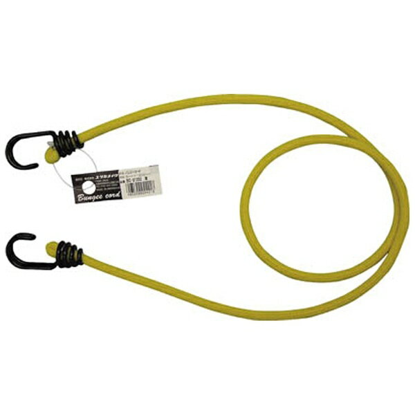 ■伸縮性があり、周囲を糸で特殊織しています。【用途】・荷物の仮留め、固定等。【仕様】・色： イエロー・長さ（m）： 1.2・標準幅（mm）： 8【材質／仕上】・中芯： 天然ゴム・被覆： PP・金具： スチール【注意】・ゴムの伸長限度： 元の...