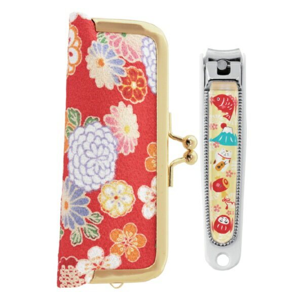 縁起物とかわいいを詰め込んだ、ケース付きのオリジナルデザインつめ切りが登場！刃物の町 関市の工場で作られたつめ切りと、『二越ちりめん(R)』を使用したこだわりのケース。【つめ切り】縁起物…鯛、富士山、招き猫、小槌、だるまのデザイン【ケース】...