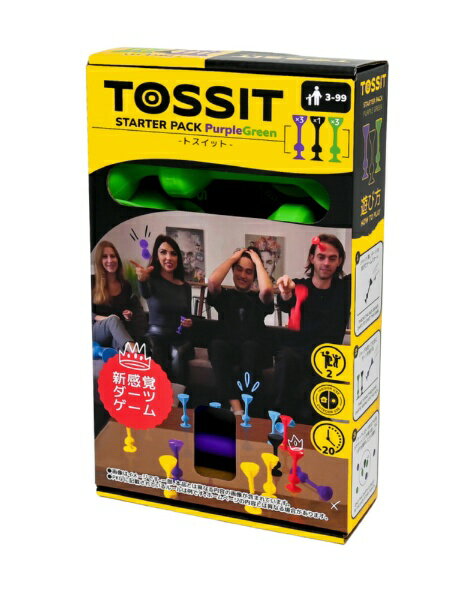 新感覚ダーツゲームTOSSIT（トスイット）がついに発売！TOSSITはなめらかな面ならどこでもくっつく100％シリコン製の安心安全なおもちゃです。場所を選ばず好きなところでプレイ可能。黒のダーツの一番近くに投げることができればポイント獲得...