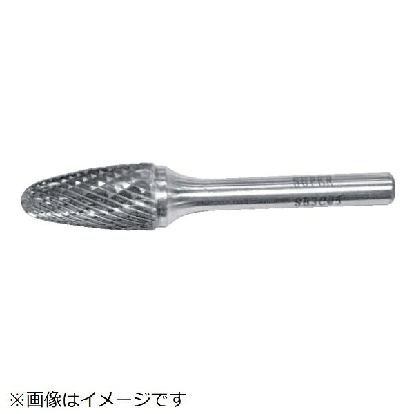 ■独自開発の刃形状により、高速回転使用時にバーが不用意に被切削物に喰いこんでしまうことがないため、滑らかに加工でき能力アップに貢献します。【仕様】・形状： 砲弾型（シングルカット）・刃径（mm）： 16・刃長（mm）： 25・軸径（mm）：...