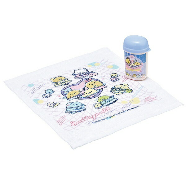 行楽や普段使いに便利なおしぼりとケースのセットです。ケース付きなので持ち運びに便利です。名前シールが付いているので幼稚園や学校で使用しても分りやすい。●パッケージサイズ：(約)幅129×奥行45×高さ121mm ●サイズ：(約)ケース=68...