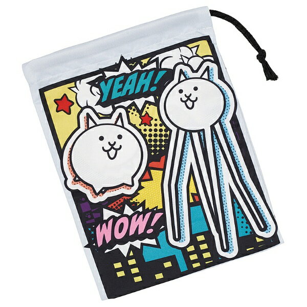 可愛いキャラクターのコップ袋。小物やお菓子など細々したものを入れるのにも便利です。●パッケージサイズ：(約)幅120×奥行11×高さ172mm ●サイズ：(約)205×148mm ●重量：(約)12g ●材質：ポリエステル100%