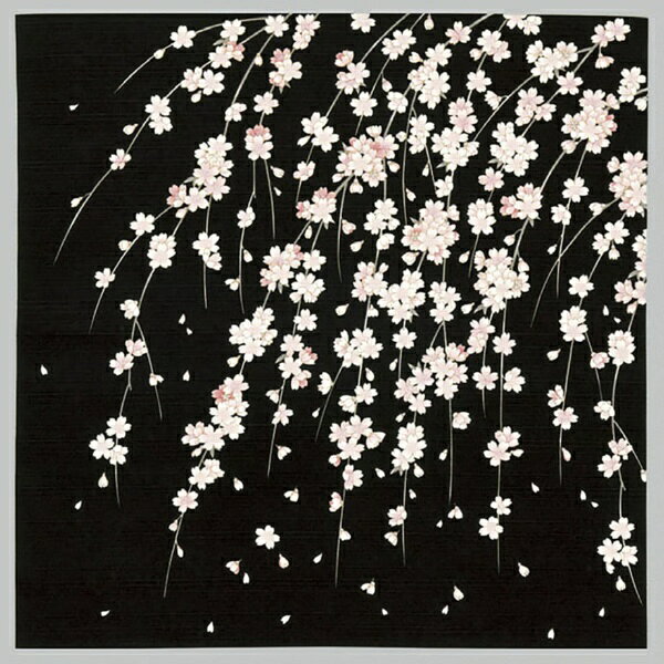 ●しだれ桜の綿小風呂敷です。●50cmの風呂敷なのでお弁当を包んだり、キッチンクロスやランチョンマット、ハンカチにもお使い頂けます。●風呂敷としてはもちろん、玄関や和室のインテリアとして飾ってもお楽しみいただけます。