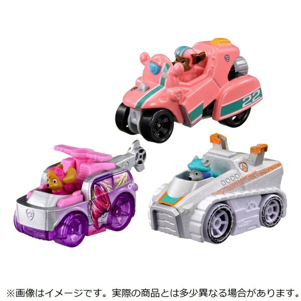 リバティとスペシャルカラーのダイキャストビークルが入った3個セットだよ！ダイキャストビークルにリバティが仲間入り！スカイとエベレストもスペシャルカラーで登場！仲間たちを集めて遊ぼう！(C)2026 Spin Master Ltd. PAW ...