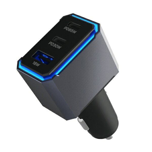 ■車のシガーソケットから電源を取り出して、スマホ等USB機器を充電。■合計最大113W/USB3ポート搭載USB-C（PD65W対応）＋USB-C（PD30W対応）＋USB-A（QC18W対応）■3ポート同時使用可能/ポートごとに独立回路■...
