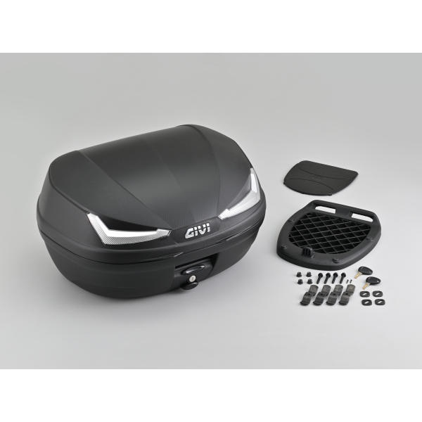 ●GIVIブランドトップケースE455 TECH仕様。未塗装ブラックでカスタム塗装可能。2ボタンフラップ採用、以前販売していたフルフェイスヘルメットが2つ入るE450を踏襲したモノロックケースの新モデル。 【ベースプレート適合】●汎用ベース...