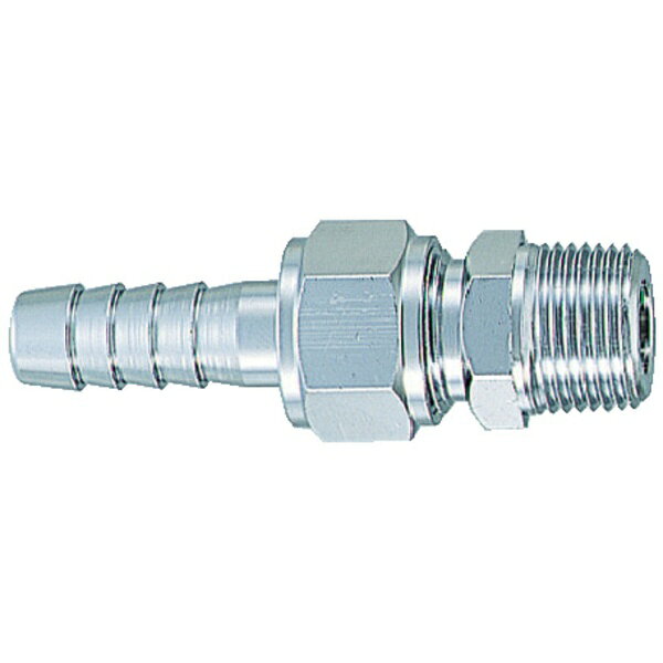 【用途】・ホースと機器の接続。【仕様】・接続口径（タケノコ外径）（mm）： 7.0・接続口径D： R1/8・六角対辺（mm）ナット： 12・六角対辺（mm）本体： 12・使用流体： 水・空気・油・使用流体： 水・空気・油・流体温度： -50...