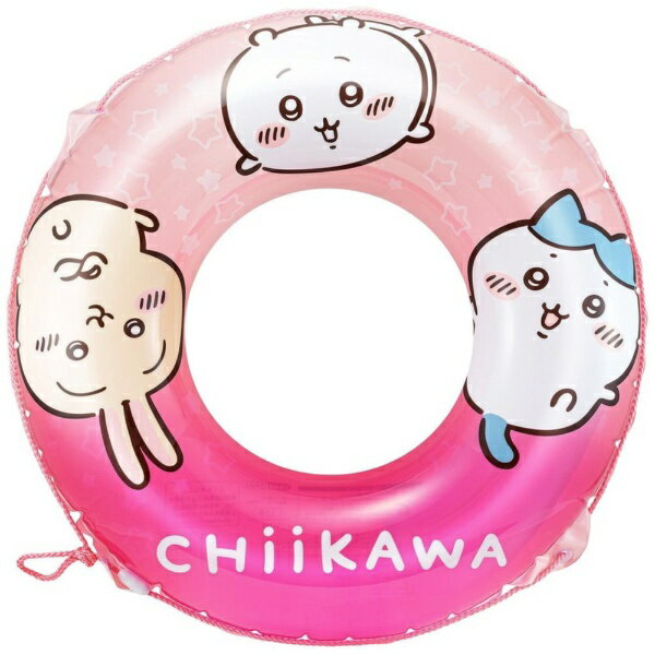 ちいかわ、ハチワレ、うさぎのイラストが可愛い90cmうきわです。うきわ表面と内面に柄が入っていて、奥行き感がおしゃれなデザインです。○対象年齢： 12歳以上（C）nagano/chiikawa committee