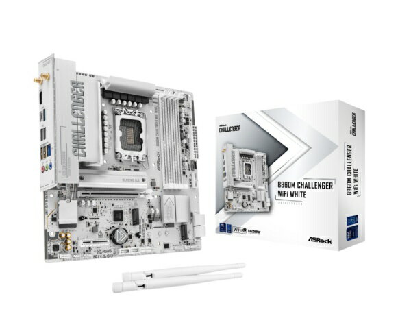 Intel B860チップセット搭載。オールホワイトのデザインを採用するコストパフォーマンスに優れたmicroATXマザーボード■Intel B860チップセット搭載■Intel Core Ultra 200Sプロセッサ対応■microAT...