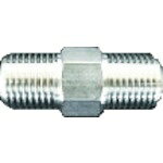 【用途】・高圧ガス配管用。【仕様】・接続サイズ： R3/8×R3/8・L（mm）： 40・使用流体： 窒素・酸素・アルゴン・空気など・設計温度： -10〜75℃・用途： 高圧ガス用継手・適用流体： N2.O2.Ar、Air、CO2、He、H...