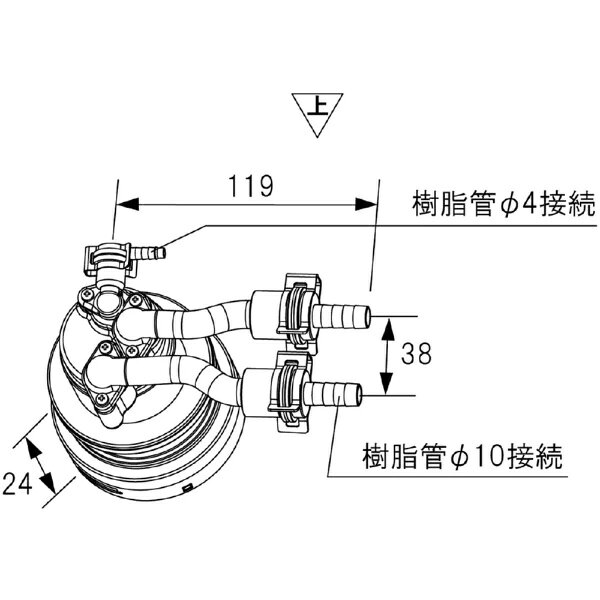 ガス給湯器部材　マイクロバブル循環金具