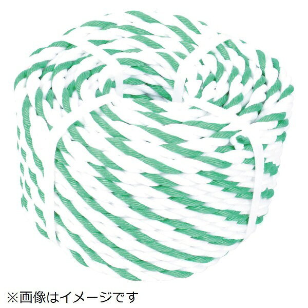 ■安全標識、区画整理用として使用できる白色と緑色の2色のロープです。【用途】・立入禁止・危険区域の表示。【仕様】・色： 白/緑・線径（mm）： 7.5・長さ（m）： 100・包装形態： バンド掛巻