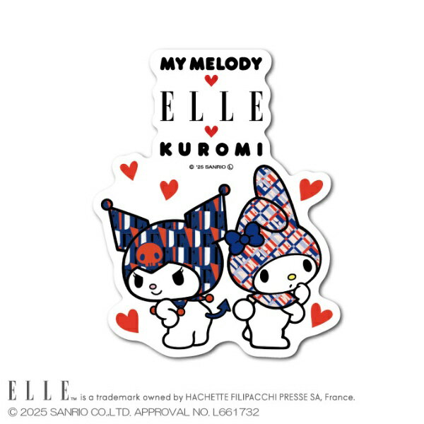 特別なデザインのダイカットステッカーになりました！ELLEのロゴが入った、いつもと違う大人っぽいコスチュームがお洒落♪無地の持ち物に1枚貼るだけで洗練されたデザインに！スマホケースにもぴったりのサイズなので、貼らずに挟んで使うのもオススメで...