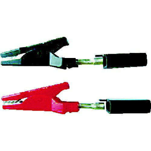 ■圧着タイプのモールドクリップです。【用途】・計測器などに。【仕様】・定格（A）： 1・全長（mm）： 38・最大開口寸法（mm）： 5.3・絶縁抵抗： DC500V100MΩ以上・セット内容： 赤・黒各3・サイズ： S・推奨圧着工具： ホ...