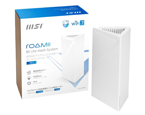 自宅の隅々まで電波を届けることができるメッシュWi-Fiに対応。2.5ギガビットWANポートを装備したデュアルバンドWi-Fi 7ルーター■Wi-Fi 7対応のデュアルバンドルーター■複数台で構築するメッシュWi-Fiに対応■パワフルな1....