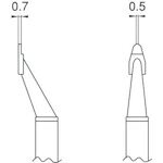 【仕様】・コテ先名称： 0.5C型・パック入数（本）： 2・適合コテ： FM-2022・ヒーター一体式
