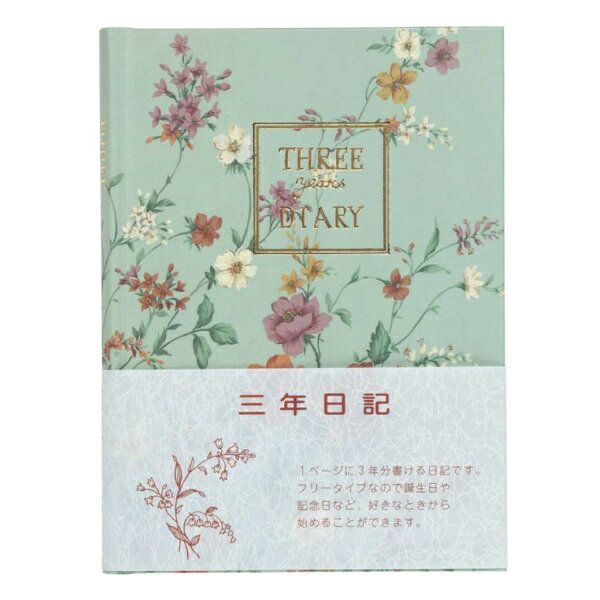外装：透明カバー・1ページに3年分書ける日記帳です。毎年同じ日付の記録を一覧できます。付録ページにアドレスページ・アニバーサリーページ・パーソナルメモページがあります。※年、日付、曜日欄は空欄になっておりますので、ご使用の際にご記入ください...