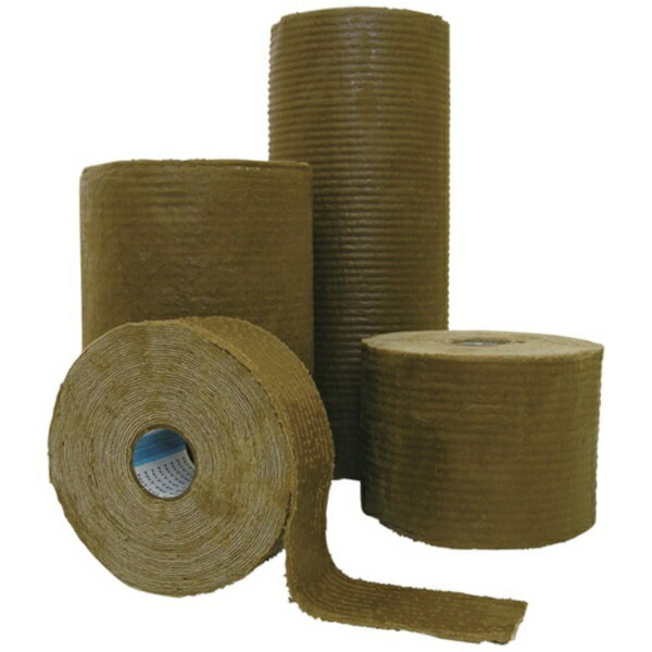 ■配管・機器・タンク類などあらゆる対象物に使用できます。■耐熱流下温度90℃です。【用途】・高温配管、機器、タンク類の防錆・防食用。【仕様】・色： 茶褐色・幅（mm）： 100・長さ（m）： 10・厚さ（mm）： 1.1・粘着力： 5.2N...