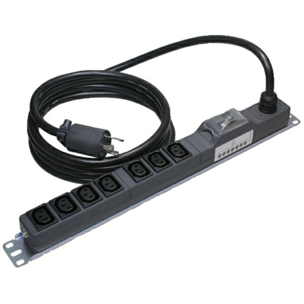 ■IEC C13の電源が供給可能です。■19インチラック用安全ブレーカ付【仕様】・定格： 16A 250V・コンセント数： 7・ケーブル長（m）： VCTケーブル3m・19インチラック用 安全ブレーカー付 200V コンセント（C13×7）...