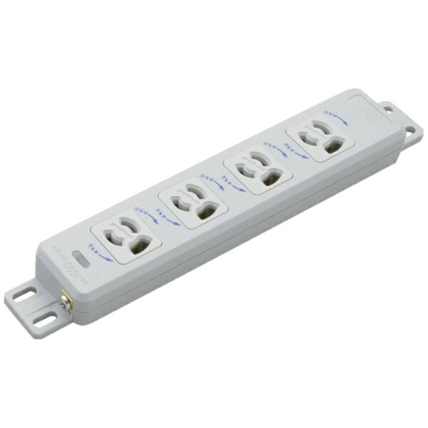 ■タップ形コンセントのためネジ止めできます。【仕様】・定格： 15A 125V・コンセント数： 4・幅（mm）： 44・長さ（mm）： 249.5・厚さ（mm）： 25・機器用抜け止め接地コンセント（4コ口）【注意】・固定して使用するため、...