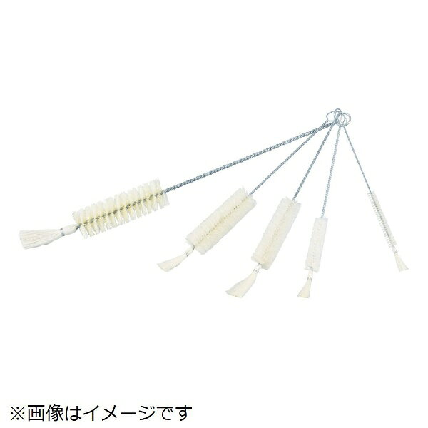 ■線材の脱毛がなく耐久性に優れています。【用途】・医療用注射器や小型の試験管などの洗浄に。【仕様】・色： 白・全長（mm）： 315・毛幅（mm）： 85・毛丈（mm）： 27・端毛長さ（mm）： 50