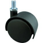 ■安価で軽量製品向けのスタンダードな商品です。【用途】・収納家具、什器、ワゴン、ラックなどに。【仕様】・許容荷重（daN）： 39・許容荷重（kgf）： 40・車輪径D（mm）： 50・車輪幅（mm）： 48・取付高H（mm）： 63・軸長...