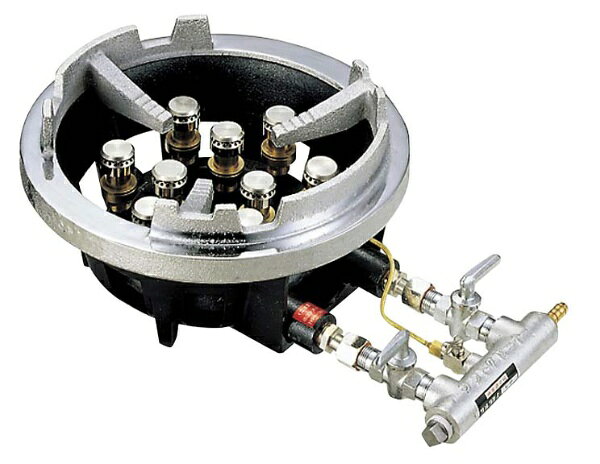 パイロット（種火付）■バーナー数： 12■ガス接続： 4分口（φ13mm）■寸胴鍋の使用範囲： 最大39cmまで