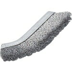 ■チャンネルブラシJ型・フラットJ型の先のブラシ部分のみです。【用途】・金属面のサビ取り、バリ取り、塗装はく離など。【仕様】・毛材： ステンレス（SUS304）・行数（行）： 1・線径（mm）： 0.20・植付（mm）： 80・毛丈（mm）...