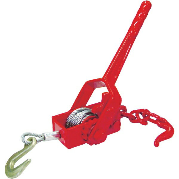 ■軽い力で作用し、能率的な荷締めができます。■ギアは特殊鋼を使用し強力です。■フック、爪、レバーは特殊鋼鍛造で安全です。■ワイヤロープは折り曲げずに取り付けていますので、損傷が少なく、容易に抜けない構造となっています。■ワイヤロープの取り替...