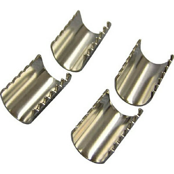 ■ペンチでカシメるだけでロープや紐の先端の振れ止めが出来ます。【用途】・ロープ、紐の先端ほつれ止め。【仕様】・適合ロープ径（mm）： 5〜6【材質／仕上】・スチール